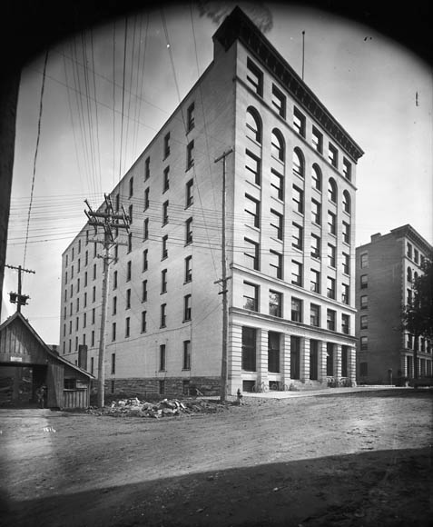 East side exterior view of the Canadian Building.