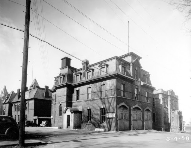 The Central Fire Station, looking from the south side of Albert Street ...